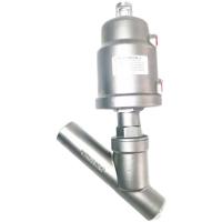 China DN15-DN80 Stainless Steel 304 Pneumatic Steam Thread Y Type Angle Seat Valve for Disinfection Pharmacy for sale