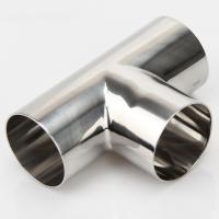China DN15-DN300 Food Grade Sanitary Stainless Steel Sanitary Weld/Clamp Equal Tee SS304 316L for sale