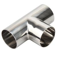 China DN15-DN300 Food Grade Sanitary Stainless Steel Sanitary Weld/Clamp Equal Tee SS304 316L for sale