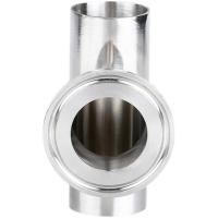 China SS304 316L Tri Clamp Equal Tee Pipe Fitting for Streamlined Pipe Line Connections for sale