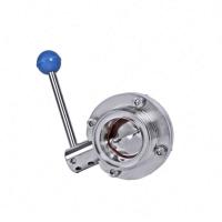 China Sanitary Stainless Steel 304 316L Butterfly Valve for Pharmaceutical Easy to Install for sale