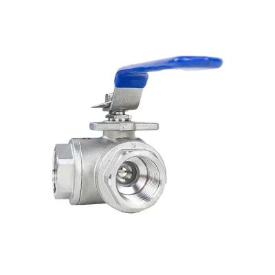 China Cylindrical Head Code WZ SS201 304 316 3 Way Valve with Threaded End NPT BSP BSPT Silver for sale