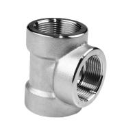 China Stainless Steel 304 316 316L 3000 LB 6000LB Forged Tee For High Pressure Pipe Fittings for sale