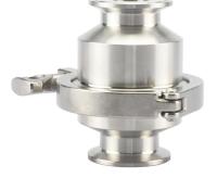 China Ra0.8 Surface Custom Sanitary Stainless Steel 304 316L Tri Clamp Non Return Check Valve for Water Media for sale