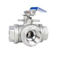 China Cylindrical Head Code WZ SS201 304 316 3 Way Valve with Threaded End NPT BSP BSPT Silver for sale