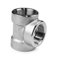 China Stainless Steel 304 316 316L 3000 LB 6000LB Forged Tee For High Pressure Pipe Fittings for sale
