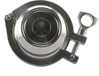 China Ra0.8 Surface Custom Sanitary Stainless Steel 304 316L Tri Clamp Non Return Check Valve for Water Media for sale