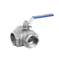 China Cylindrical Head Code WZ SS201 304 316 3 Way Valve with Threaded End NPT BSP BSPT Silver for sale
