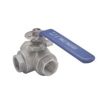 China Cylindrical Head Code WZ SS201 304 316 3 Way Valve with Threaded End NPT BSP BSPT Silver for sale