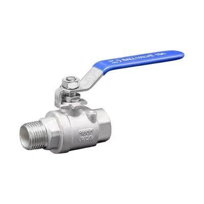 China Stainless Steel 304 316 2PC Ball Valve NPT/BSP Thread 1/4''-4.0'' Connection Vinyl Handle Cover for sale