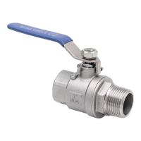 China Stainless Steel 304 316 2PC Ball Valve NPT/BSP Thread 1/4''-4.0'' Connection Vinyl Handle Cover for sale