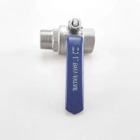 China Stainless Steel 304 316 2PC Ball Valve NPT/BSP Thread 1/4''-4.0'' Connection Vinyl Handle Cover for sale
