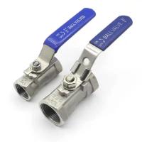 China WZSS201 304 316 1 PC Stainless Steel Manual Ball Valve with Lock NPT BSP BSPT 1/4''-4.0 for sale