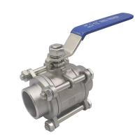 China Silver Stainless Steel 201 304 316 Butt Weld Ball Valve with Manual Handle Control NPT BSP BSPT for sale