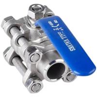 China Silver Stainless Steel 201 304 316 Butt Weld Ball Valve with Manual Handle Control NPT BSP BSPT for sale