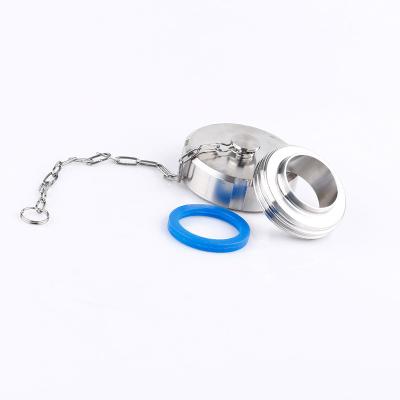 China Stainless Steel 304 316 SMS Union Blind Set Weld Male Weld Liner Slotted Nut and Gasket for sale