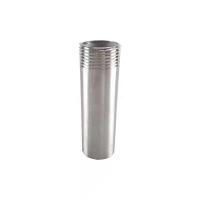 China 50mm Long SS304 NPT Single Nipple for 201 304 316 Silver Casting Stainless Steel for sale