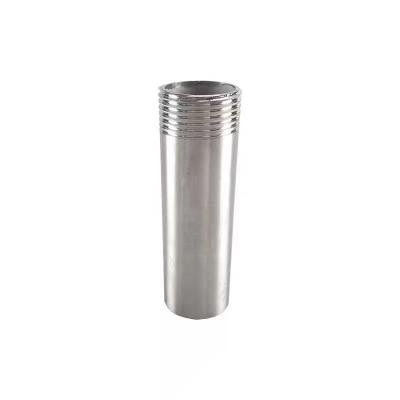 China 50mm Long SS304 NPT Single Nipple for 201 304 316 Silver Casting Stainless Steel for sale
