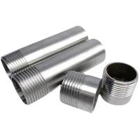 China 50mm Long SS304 NPT Single Nipple for 201 304 316 Silver Casting Stainless Steel for sale