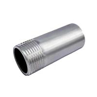 China 50mm Long SS304 NPT Single Nipple for 201 304 316 Silver Casting Stainless Steel for sale