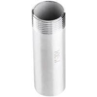China 50mm Long SS304 NPT Single Nipple for 201 304 316 Silver Casting Stainless Steel for sale