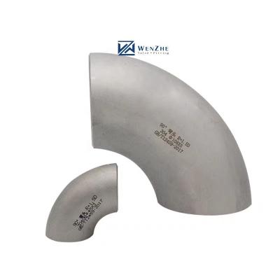 China Stainless Steel 304 316 316L 90 Degree Butt Welded Elbow Connection 1