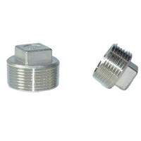 China Square Plug Thread Square Plug Screw Pipe Head Fittings NPT BSP Stainless Steel 201 304 for sale