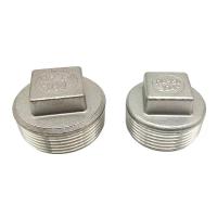 China Square Plug Thread Square Plug Screw Pipe Head Fittings NPT BSP Stainless Steel 201 304 for sale