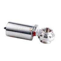 China Food Grade Sanitary Pneumatic Butterfly Valve with 304 316L Stainless Steel and Clamp for sale