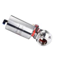 China Food Grade Sanitary Pneumatic Butterfly Valve with 304 316L Stainless Steel and Clamp for sale