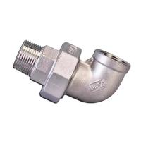 China Stainless Steel Silver BSP NPT G BSPT Female Male Thread Casting Union Elbow Fittings for sale