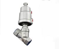 China Stainless Steel 304 Y Type Angle Seat Pneumatic Valve for Sanitary Air Control System for sale