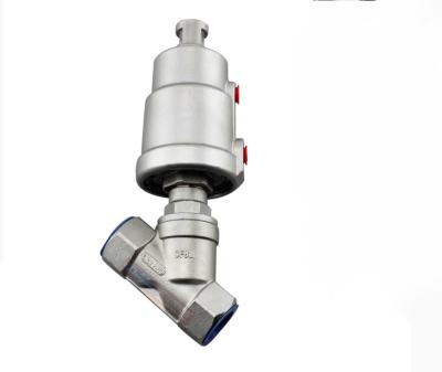 China Stainless Steel 304 Y Type Angle Seat Pneumatic Valve for Sanitary Air Control System for sale