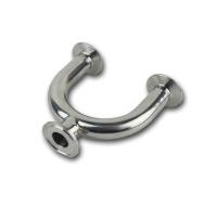 China Hygienic Grade Stainless Steel U-Type Tee with Welding Connection and 180 Degree Elbow for sale