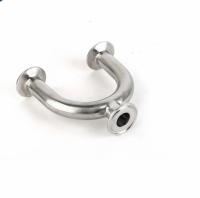 China Hygienic Grade Stainless Steel U-Type Tee with Welding Connection and 180 Degree Elbow for sale