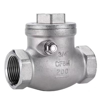 China WZ SS 304 316 CF8 CF8M Cylindrical Non-Return Swing Check Valve 200WOG 1/2