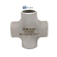 China Stainless Steel SCH40S Butt Weld Pipe Fitting 4 Way Cross Connector 1