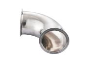 China Casting Sanitary Stainless Steel 304 316L Tri-Clamp Quick Install and Weld Elbow 90 Degree Pipe Fitting for sale