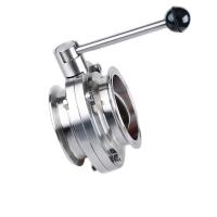 China Structure BUTTERFLY DN15-200 Sanitary Stainless Steel 304 /316L Manual Tri Clamp Valve for sale