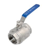 China Stainless Steel 304 3-Way Ball Valve T Mounting Pad Female Type with Vinyl Locking Handle for sale