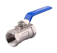 China Stainless Steel 304 3-Way Ball Valve T Mounting Pad Female Type with Vinyl Locking Handle for sale