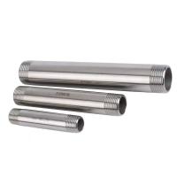 China DN6*50-300mm Stainless Steel 201 304 Threaded Long Barrel Nipple for BSP Pipe Fittings for sale