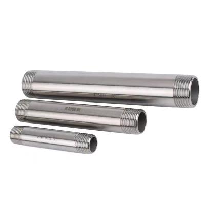 China DN6*50-300mm Stainless Steel 201 304 Threaded Long Barrel Nipple for BSP Pipe Fittings for sale