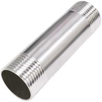 China DN6*50-300mm Stainless Steel 201 304 Threaded Long Barrel Nipple for BSP Pipe Fittings for sale