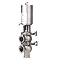 China WZ Sanitary Stainless Steel 3 Way Pneumatic Stop Reversing Valve for Your Requirements for sale