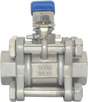 China Round Head Ball Valve 1/2 Inch NPT Threaded Stainless Steel 304 Female 3 Piece Full Port for sale