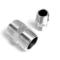 China Stainless Steel 201 304 316 Casting Hexagon Nipple Double Ferrule Pipe Fittings 1/4''-4.0 for sale