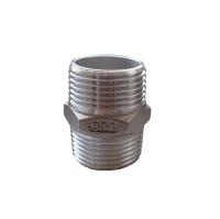 China Stainless Steel 201 304 316 Casting Hexagon Nipple Double Ferrule Pipe Fittings 1/4''-4.0 for sale