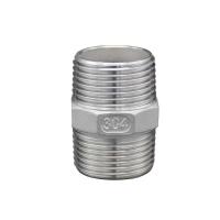 China Stainless Steel 201 304 316 Casting Hexagon Nipple Double Ferrule Pipe Fittings 1/4''-4.0 for sale
