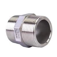China Stainless Steel 201 304 316 Casting Hexagon Nipple Double Ferrule Pipe Fittings 1/4''-4.0 for sale
